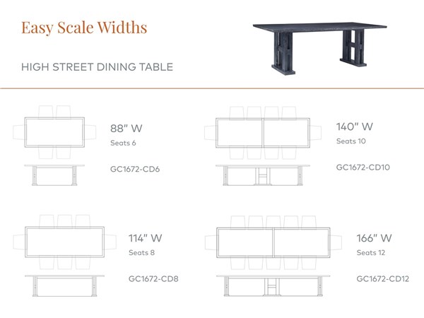 High Street Dining Table - GC1672-19 - Style - Chaddock Furniture Workroom