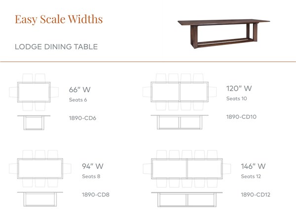 Lodge Dining Table - 1890-CD6 - Style - Chaddock Furniture Workroom